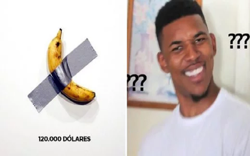 Arte? Ele exibiu uma banana presa com fita adesiva na parede por US $ 120.000 e já vendeu duas ...